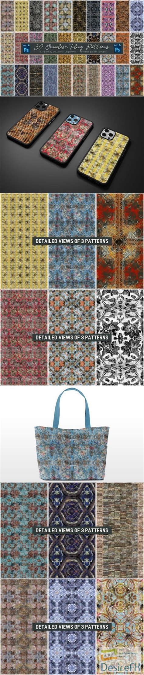 Download 30 Seamless Tiling Patterns For Photoshop Desirefxcom