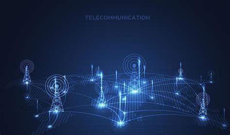 Premium Vector Telecommunications Signal Transmitter Radio Tower From Lines Illustration Premium Vector Telecommunications Signal Transmitter Radio Tower From Lines Illustration