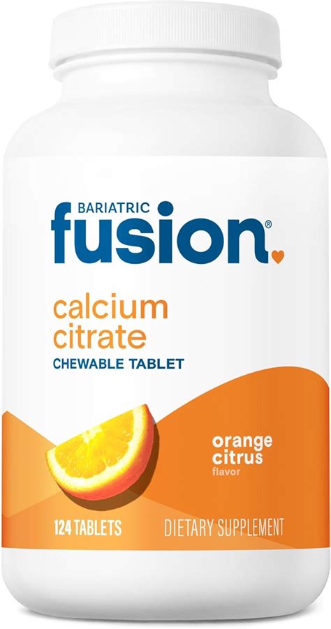 Bariatric Fusion Calcium Citrate Chewable Tablet Orange