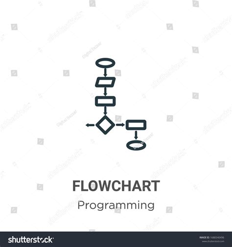 Flowchart Outline Vector Icon Thin Line Stock Vector Royalty Free Shutterstock