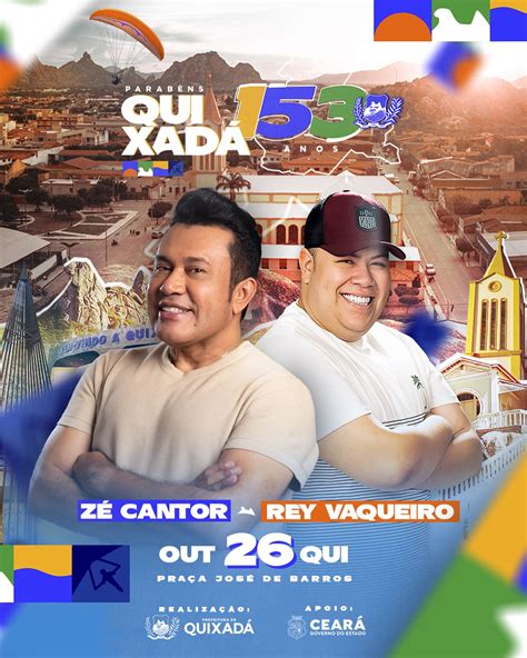 Zé Cantor E Rey Vaqueiro São Anunciados Como Atrações Do Aniversário De