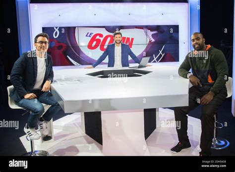 Exclusive Teddy Riner Is Interviewed By Nicolas Jamain On Bfm Tv For Le 60 Min Sport In Paris