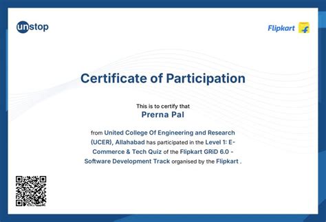 Prerna Pal On Linkedin Glad To Receive The Participation Certificate