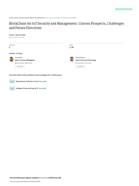 Blockchain Prospects Challenges And Directions For Iot Security Pdf Internet Of Things