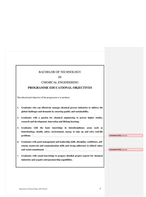 Pdc Lab Labmanual Bachelor Of Technology In Chemical Engineering