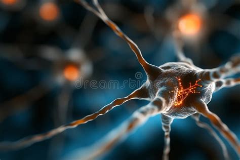 Microscopic View Of A Neuron Its Intricate Structure And Connections