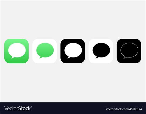 App Icon Messages Royalty Free Vector Image Vectorstock