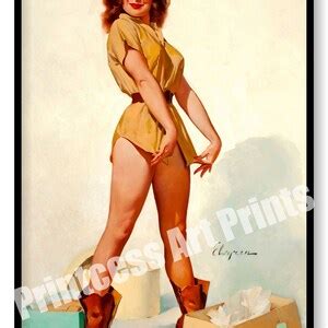 Vintage Pin Up Girls Costume Theme Retro 40s 50s Nude Female Art Etsy