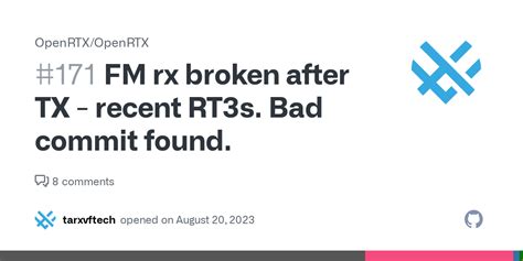 FM Rx Broken After TX Recent RT S Bad Commit Found Issue OpenRTX OpenRTX GitHub