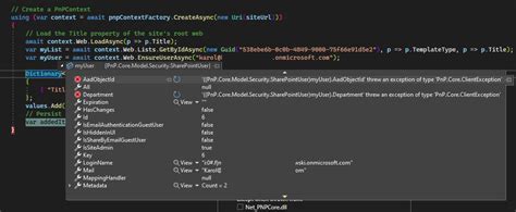 BUG Issue With EnsureUserAsync And AddAsync Issue Pnp Pnpcore GitHub