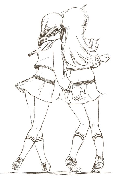 Safebooru 2girls Ass Grab Blush Braid Female Pervert From Behind