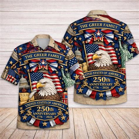 250th Anniversary Hawaiian Shirt Etsy
