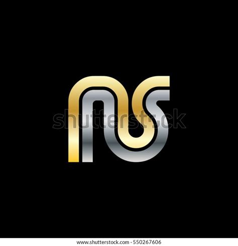 Initial Letter Ns Linked Design Logo Stock Vector Royalty Free