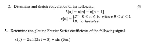 solved 4 2 determine and sketch convolution of the