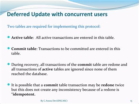 Dbms Ii Mca Ch11 Recovery 2013 Ppt