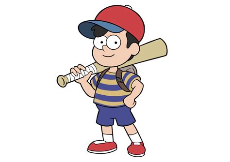 Ness Earthbound Cartoon Style Vector Superawesomevectors