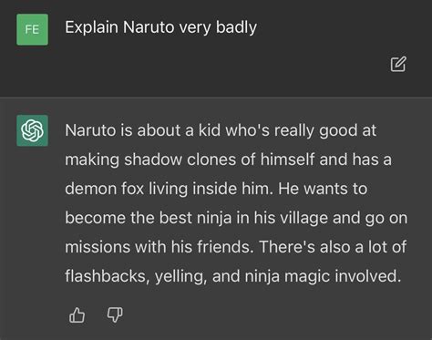 chatgpt explains naruto very badly r narutomemes