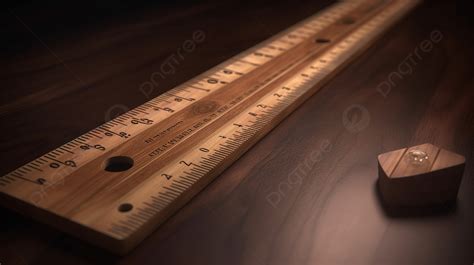 장난 만화 스타일의 3d 렌더링 된 나무 눈금자 자 길이 측정하다 배경 일러스트 및 사진 무료 다운로드 Pngtree