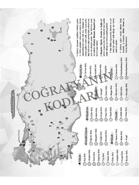 Tyt Ayt Cografya Turkiyede Goller Harita Bilgisi Calismasi Pdf