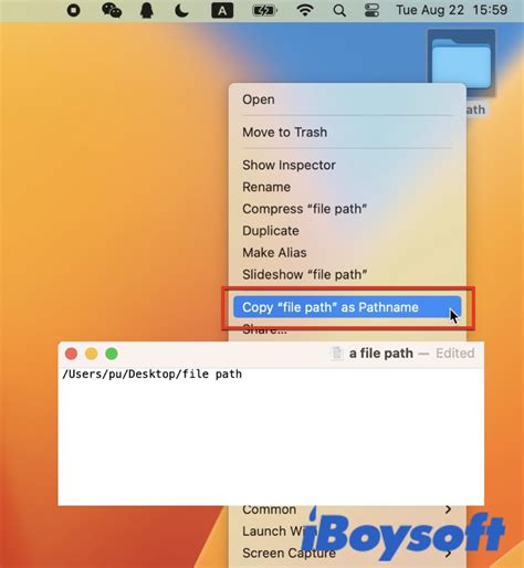 Copy File Path As Text On Mac