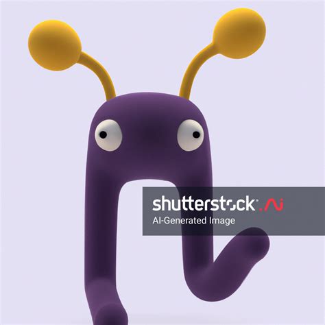 「3d Blob Character Purple Cute Tiny」のai生成画像、2330014285 Shutterstock