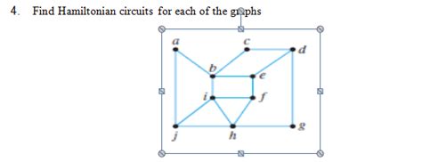 Discrete Mathematics Is There A Hamiltonian Circuit In The Graph In