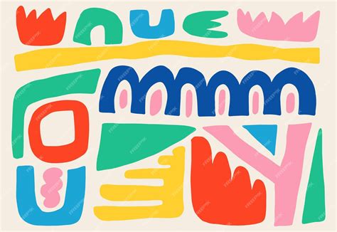 Premium Vector Geometric And Abstract Shapes Design Set