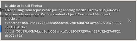 Firefox Installation Error Error Pulling From Repo Help Endless Os