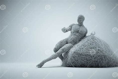 Wires A Man Posing Uniqueness And Complexity Concept Stock Image