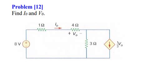 Solved Problem Find I And V Chegg Com