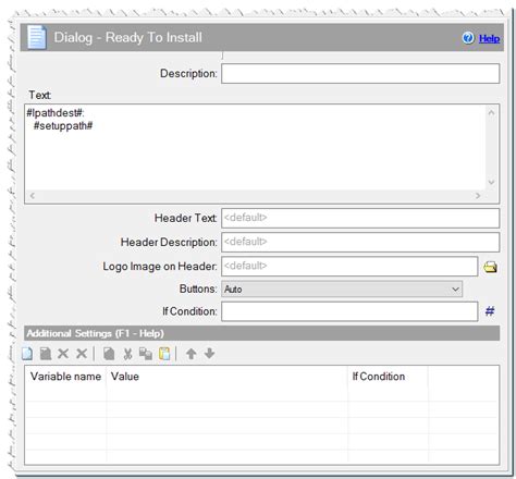 Dialog Ready To Install Createinstall Installer