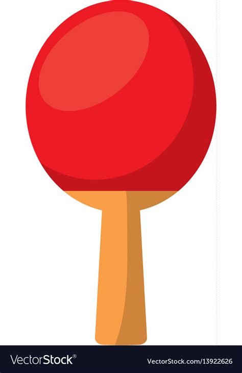 Ping Pong Racket Isolated Icon Royalty Free Vector Image