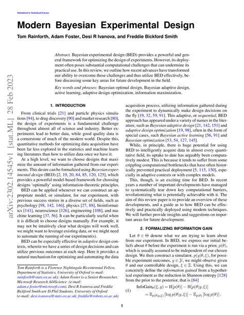 Modern Bayesian Experimental Design Deepai
