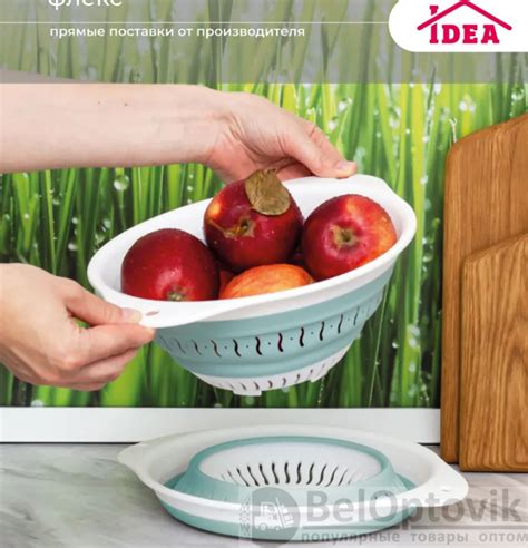 Складная силиконовая корзина для хранения с ручками Складной дуршлаг арт Tda 4503 от 84