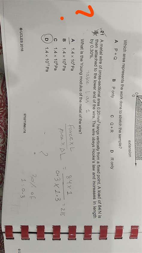 Young Modulus Q Doubt Pls Explain R Alevel