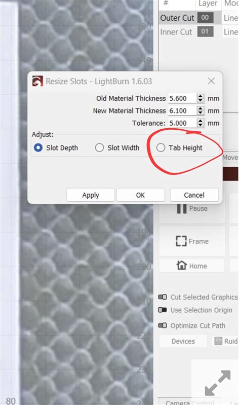Resizing Tabs Not Working Properly Lightburn Software Questions Lightburn Software Forum