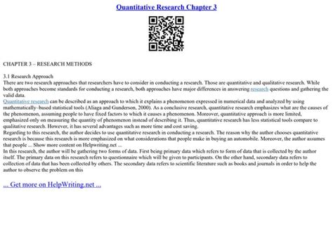 Chapter 3 Quantitative Research Ppt
