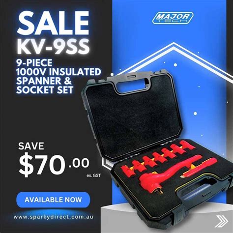 Major Tech Kv 9ss 1000v Insulated Spanner And Socket Set
