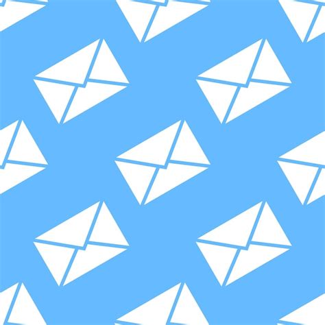 Premium Vector Envelopes Vector Seamless Pattern White Silhouettes On