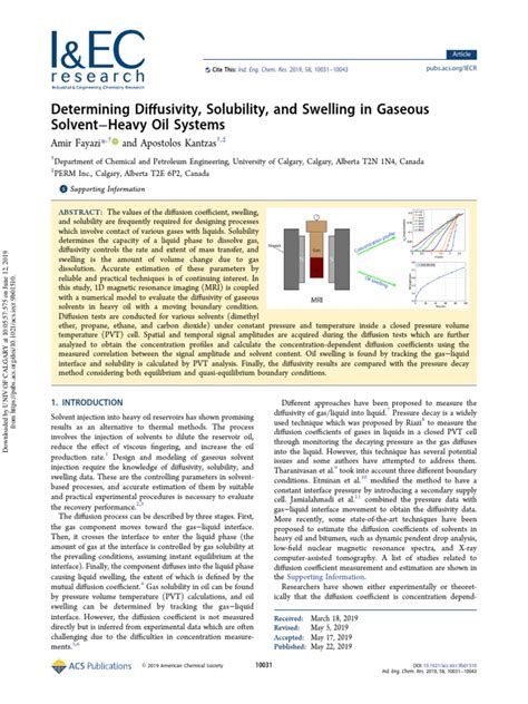 Fayazaidetermining Diffusivity Solubility And Swelling In Gaseous Pdf