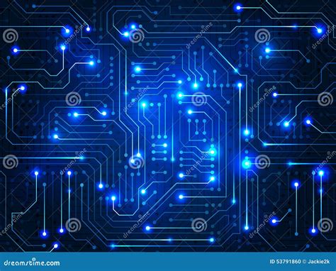 Circuit Board Digital Abstract Background Stock Vector Illustration Of Banner Blue 53791860