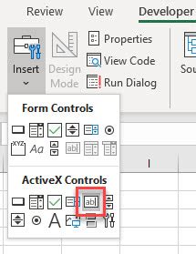 VBA TextBox Automate Excel