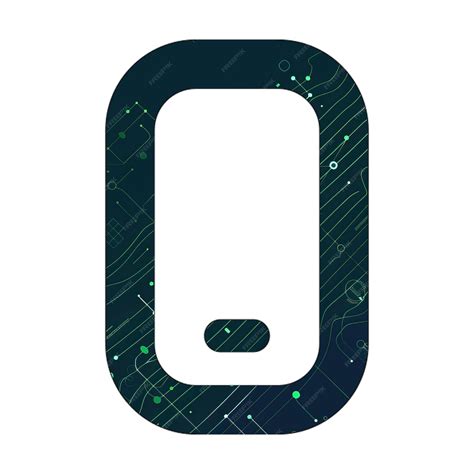Premium Photo Mobile Button Icon Green Technology Texture