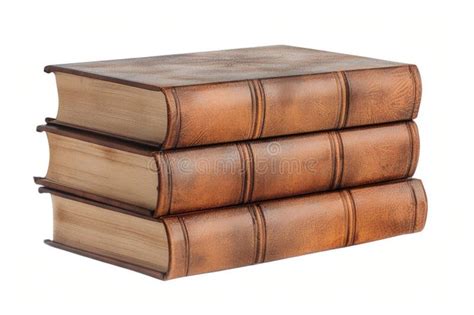 three books stacked on top of each other suitable for educational and academic themes stock