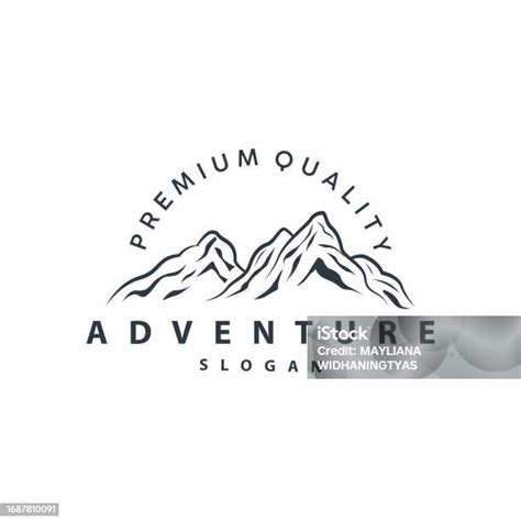 산 자연 풍경 로고 간단한 미니멀리스트 디자인 벡터 일러스트레이션 기호 템플릿 0명에 대한 스톡 벡터 아트 및 기타 이미지 0명 강 개념 Istock