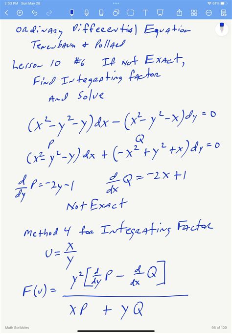 Integrating Factor Rcalculus