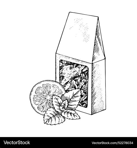 Loose Leaf Tea Packaging With Additives Royalty Free Vector