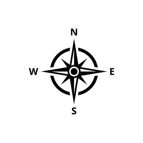 Compass Icon Symbol Isolated On White Background Vector Art At Vecteezy