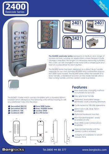 BL Easicode Series Borglocks PDF Catalogs Technical Documentation Brochure