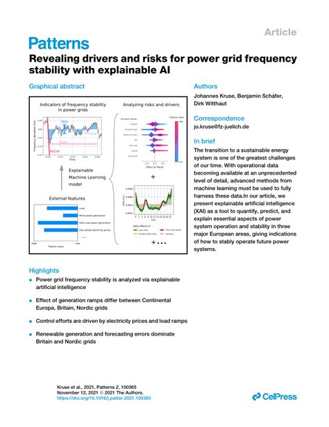 PDF Revealing Drivers And Risks For Power Grid Frequency Stability With Explainable AI